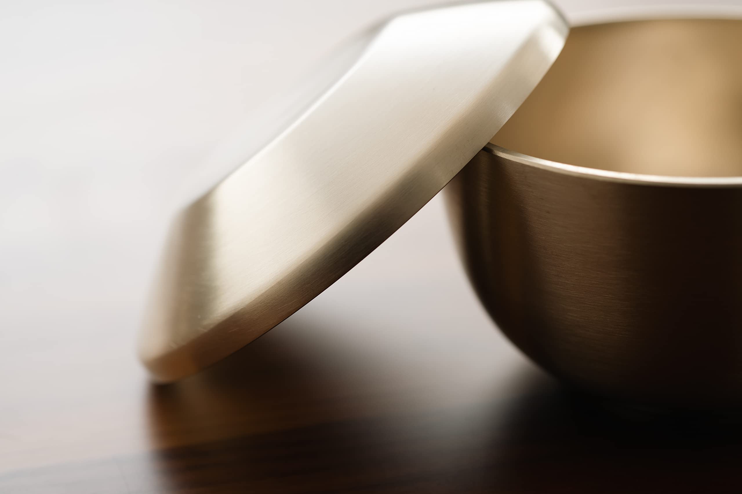 NotBiChae Premium Bronzeware Rice Bowl Soup Bowl 2 Sets Korean Traditional Handmade Tableware BANGJJA YUGI with Gift Wrap