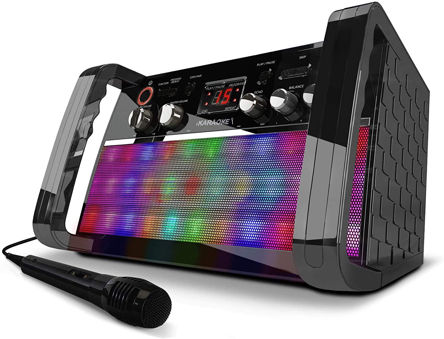 iKaraoke Bluetooth CD+G Karaoke System Portable, Black (KS214B-BT)