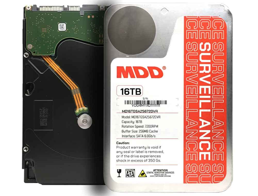 MDD MAXDIGITALDATA (MDD16TSATA25672DVR 16TB 7200RPM 256MB Cache SATA 6.0Gb/s 3.5inch Internal Surveillance Hard Drive - 3 Years Warranty (Renewed)