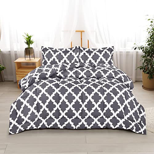 Utopia Bedding California King Comforter Set (Cal King, Grey) with 2 Pillow Shams - Luxurious Brushed Microfiber - Down Alternative Comforter - Soft and Comfortable - Machine Washable