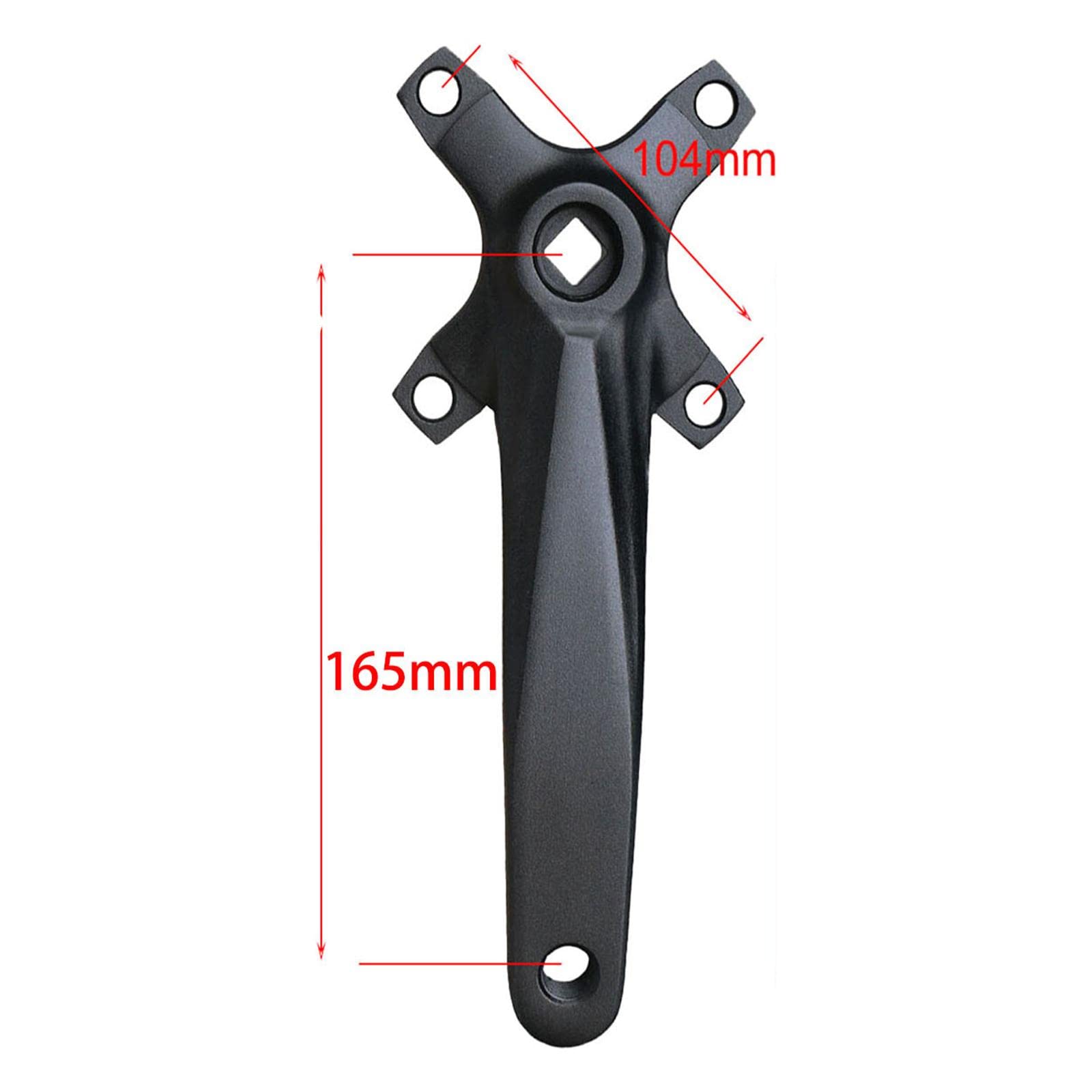 Mountain Bike Crankset Aluminum Alloy Crank 04 BCD Bike Crankset, 165mm
