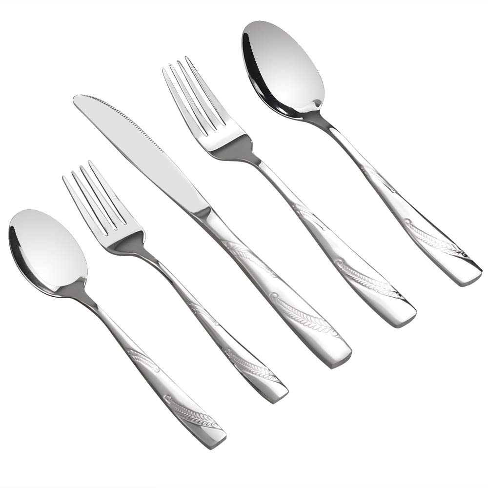 Nicesh 40-Piece Stainless Steel Flatware Cutlery, Service for 8