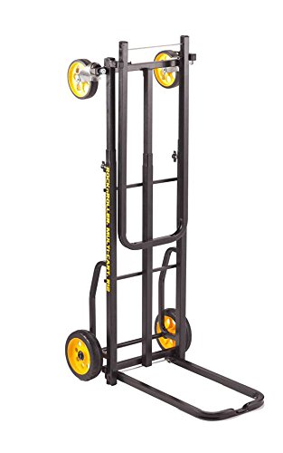 Rock-N-Roller R12RT (All Terrain) 8-in-1 Folding Multi-Cart/Hand Truck/Dolly/Platform Cart/34" to 52" Telescoping Frame/500 lbs. Load Capacity, Black