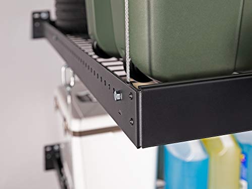 NewAge Products Pro Series Black 4'. x 4'. Wall Mounted Steel Shelf, Garage Overheads, 40402
