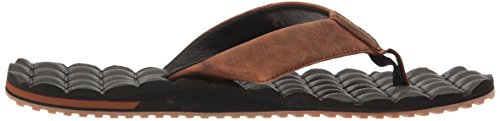 Volcom Men's Recliner Leather Sandal, Vintage Brown, 8 C/D US