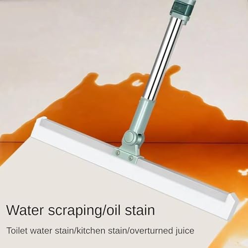 Silicone Broom | Multifunctional Hair Sweeping Tool with Retractable Handle | Floor Squeegee Scrubber for Living Room, Living Room Cleaning Tool, Kitchen, and Bathroom Cleaning Tasks