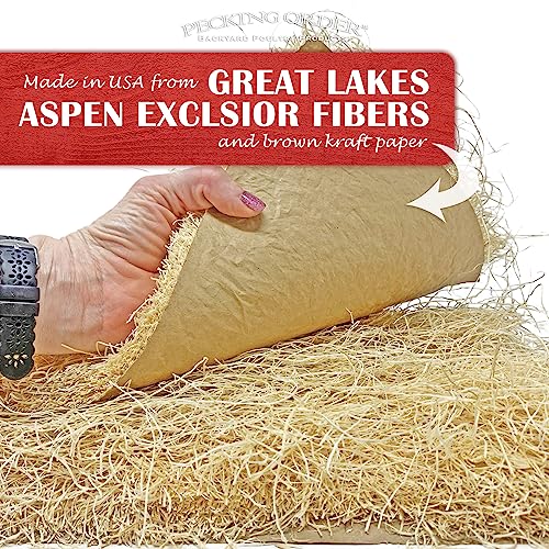 Pecking Order Nest Box Pads (10 Pack) - Made from Excelsior Wood Fibers
