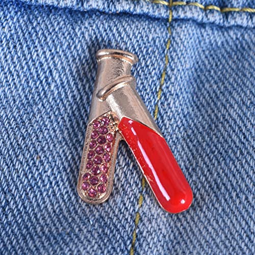 VALICLUD Enamel Pin Enamel Pin 4Pcs Science Brooch Lab Brooch Test Tube Lapel Pin Chemistry Experiment Brooch Coat Gift for Doctors Chemist- Chemistry Laboratory Badge