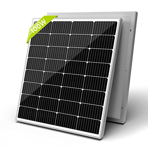 Newpowa 9BB Cell Monocrystalline 12V 100W Solar Panel Compact Design High Efficiency Module for RV Marine Boat Off Grid