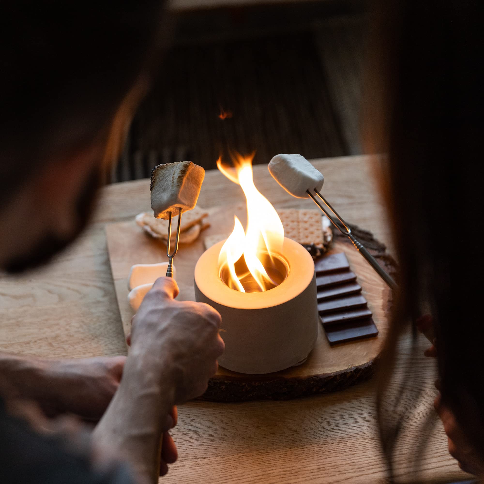 Napoli Tabletop Fire Pit. Indoor Fire Pit and Balcony Decor. 5" Table Top Fire Pit Bowl, Rubbing Alcohol Fueled Concrete Firepit. Mini Fire Pit, Tabletop Fireplace, Smores Maker, Portable Fire Bowls …