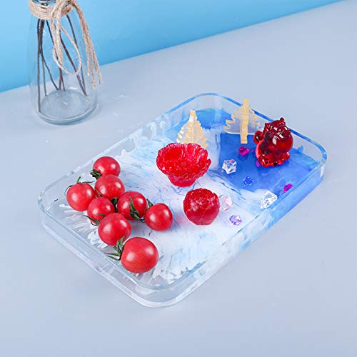 World Backyard Silicone Tray Mold,Rectangle Rolling Resin Tray Molds,Large Rolling Tray Molds for Epoxy Resin,Serving Tray Resin Molds with Edges,Resin Casting,DIY Jewelry Holder,Home Decorationā¦