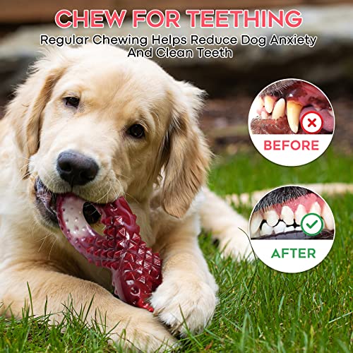 VANFINE Dog Bones for Aggressive chewers Dog Toys for Large Dogs 8-Shaped Rolling Design Bone Interactive Tough Dog chew Toys for Aggressive chewers Large Breed Indestructible Small Medium Dogs Nylon