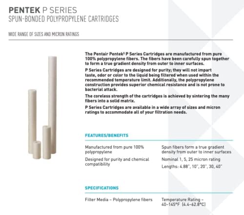 Pentek (Package of 6) P1-20 Sediment Water Filters (20" x 2-3/8")
