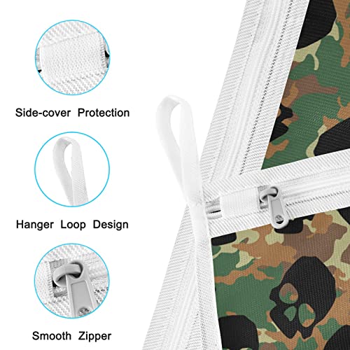 susiyo 2 Pack Mesh Laundry Bag, Camouflage Skull Washing Machine Wash Bags for Travel, Delicates Blouse, Underwear, Bra, Sweater, Baby Clothes (1Small+1Medium)