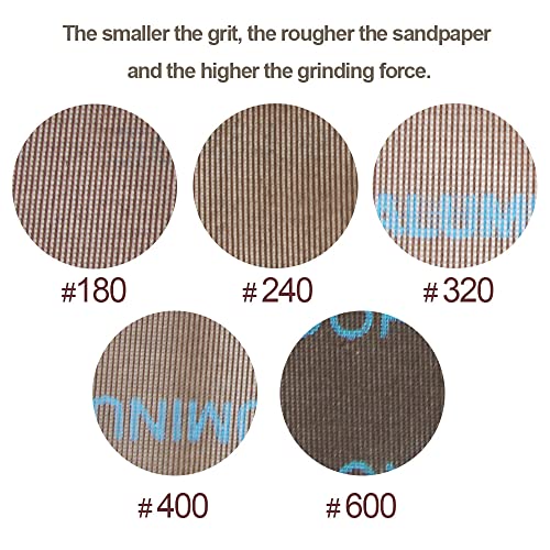 O'SKOOL Mesh Sanding Sheet 180, 240, 320, 400, and 600 Grit (Provided in a 10 Sheet Pack) Dust Free Mesh Abrasive Sandpaper