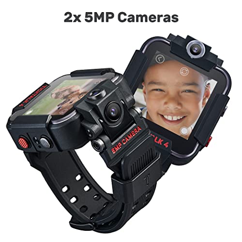TickTalk 4 Unlocked 4G LTE Kids Smart Watch Phone with GPS Tracker, Combines Video, Voice and Wi-Fi Calling, Messaging, 2X Cameras & Free Streaming Music