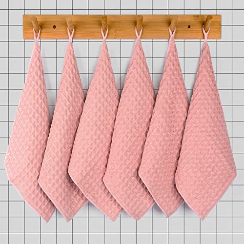 Lirex Kitchen Dishcloths Set (6 Pack), 11 x 11 inch Soft Dish Cloths Quick Absorbent Waffle Weave Fast Drying Dish Towels 85% Polyester 15% Nylon Dish Rag Kitchen Cloth for Washing Dishes