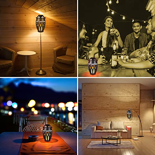 Vanten Outdoor Bluetooth Speakers, Bluetooth 5.0 Led Flame Speaker, IPX5 Waterproof Flame Torch Atmosphere Speaker, Patio Speakers Gifts for Men Women, Decorations for Party Garden Home