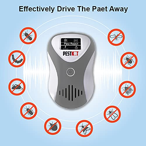 Pestnot 4Pack Ultrasonic Pest Repeller Plug-in Pest Control (2022) Upgraded Electronic Repellent Night Light with Multiple WAVELENGTHS to Target More Pests Especially Mice Rodent, and Rat
