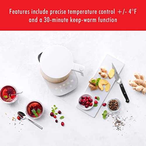 ZWILLING Enfinigy 1.56-qt Cool Touch Electric Kettle Pro, Cordless Tea Kettle, Gold