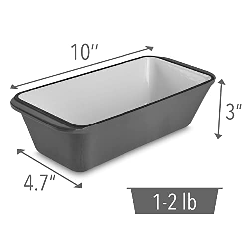 WEES-CK Enameled Cast Iron Loaf Pan, Meatloaf Pan, Casserole, and Bread Baking Mold - suitable for all heat sources and dishwasher safe for optimal baking and cooking experience (Turquoise)