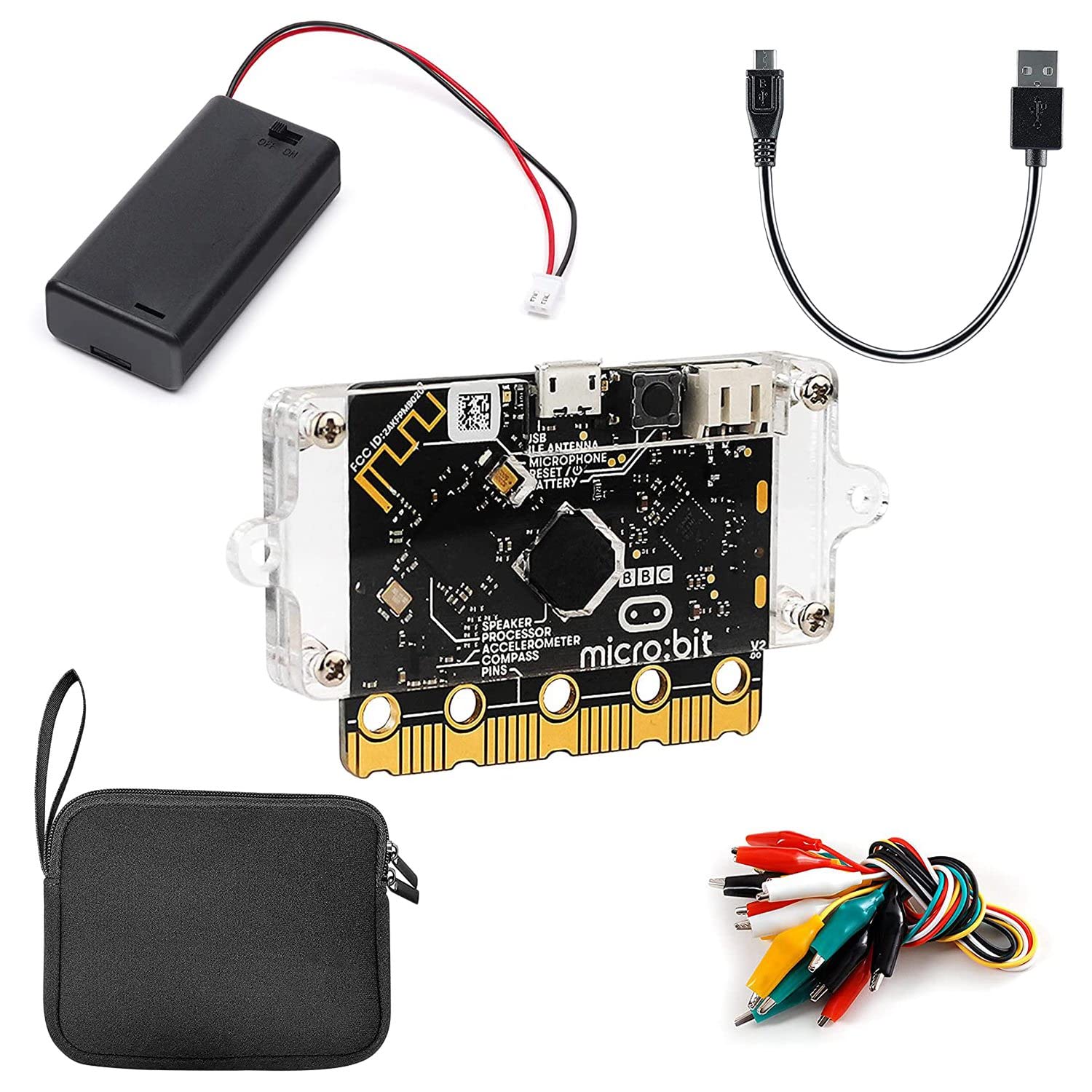 SLAVIK Microbit Single Board V2 Kit BBC Board Built-in Speaker and Microphone Support Machine Learning