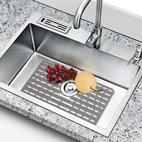 NICE DAY Sink Mat, Sink Protectors for Kitchen Sink By Better Housewares Wok Stand Strong Adsorption And Skid Resistance PVC Free Silicone Sink Mat 16" x 13", Large