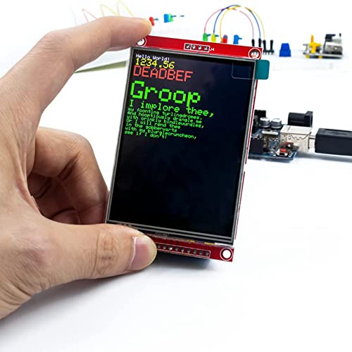 QONIA 3.2 Inch SPI LCD Module RGB 65K Color 240X320 TFT Module ILI9341 Occupies at Least 4 IO 3.3V(with Touch MSP3218)