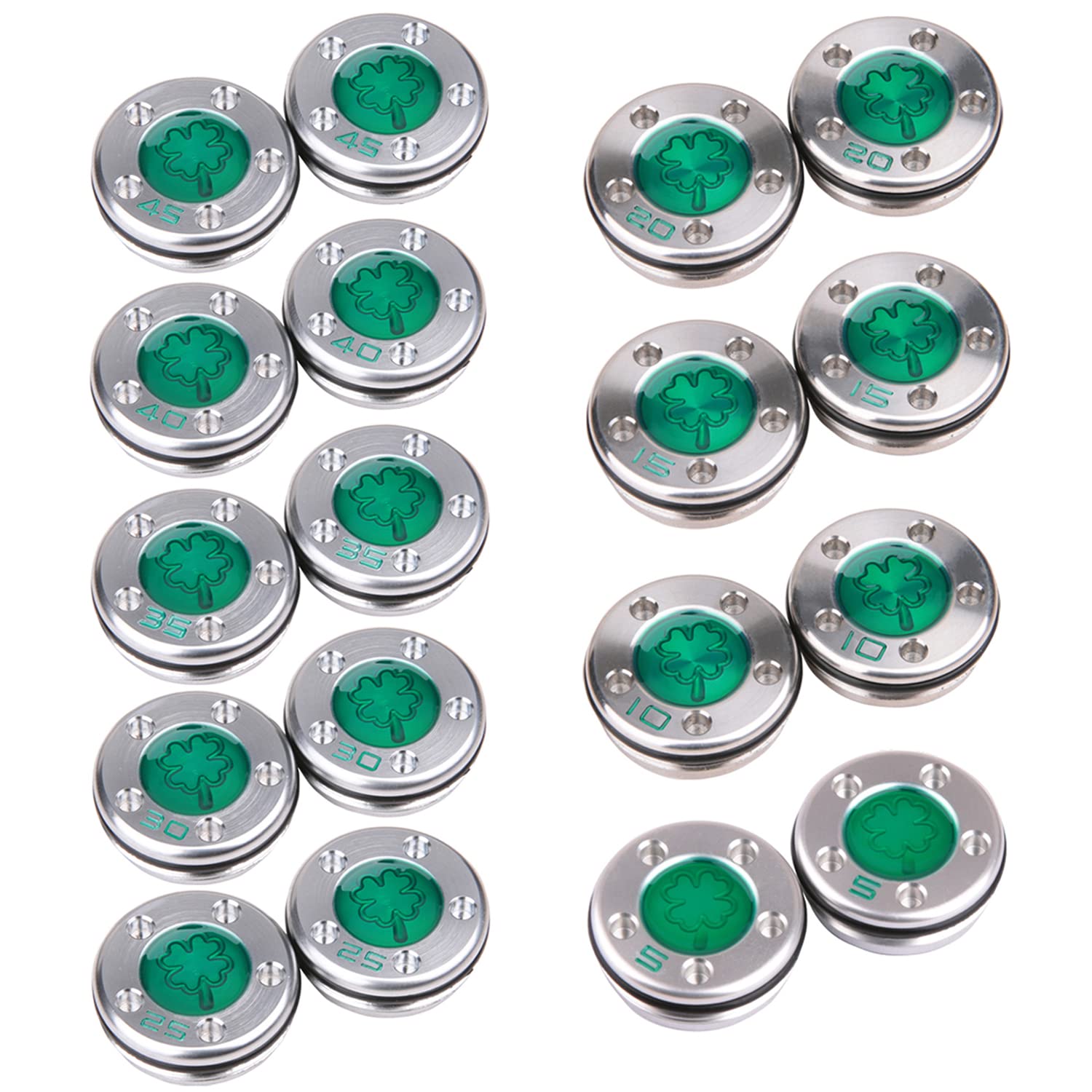 NA 2pcs Green Clover Golf Custom Weights for Titleist Scotty Cameron Newport Studio California Putters (2x35g)