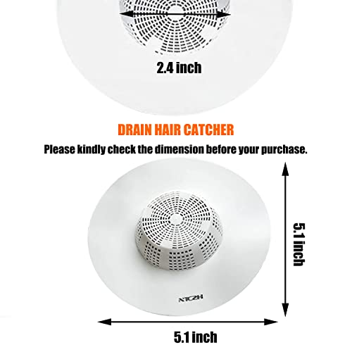 NTCZH Shower Drain Stopper Lightweight and Soft, TPE/TPR Drain Hair Catcher, Strainers Protectors Cover for Floor, Laundry, Kitchen, Bathroom Laundry, and Bathtub