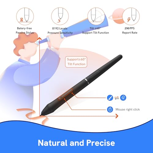 VEIKK VK1200 Drawing Tablet with Screen, 11.6 inch Full-Laminated Drawing Monitor with 6 Shortcut Keys and 8192 Levels Tilt Function Pen, for PC/Mac for Teach Anime(120% sRGB)