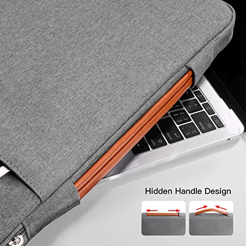 TAIKESEN 360 Fuzzy Protective Laptop Sleeve for 15.6-16.1 inch, Portable Bag for HP Dell Asus Acer Gaming Notebook Computer with Hard Shell Case, Water-Resistant Case with Accessory Pocket, LGray