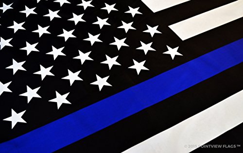 Pointview Flags Thin Blue Line American Flag - 3 by 5 Foot Flag with Grommets