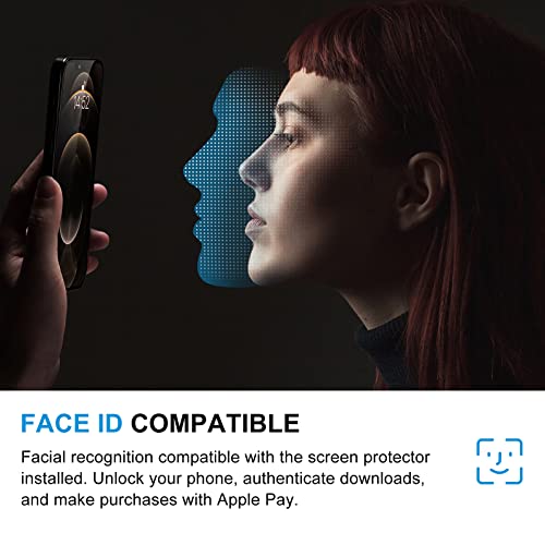 TECHO Privacy Screen Protector Compatible with iPhone 14 / iPhone 13 / iPhone 13 Pro Tempered Glass Film (Edge to Edge Full Coverage) (Anti Spy) (Case Friendly) (2 PACK) (6.1 inch)