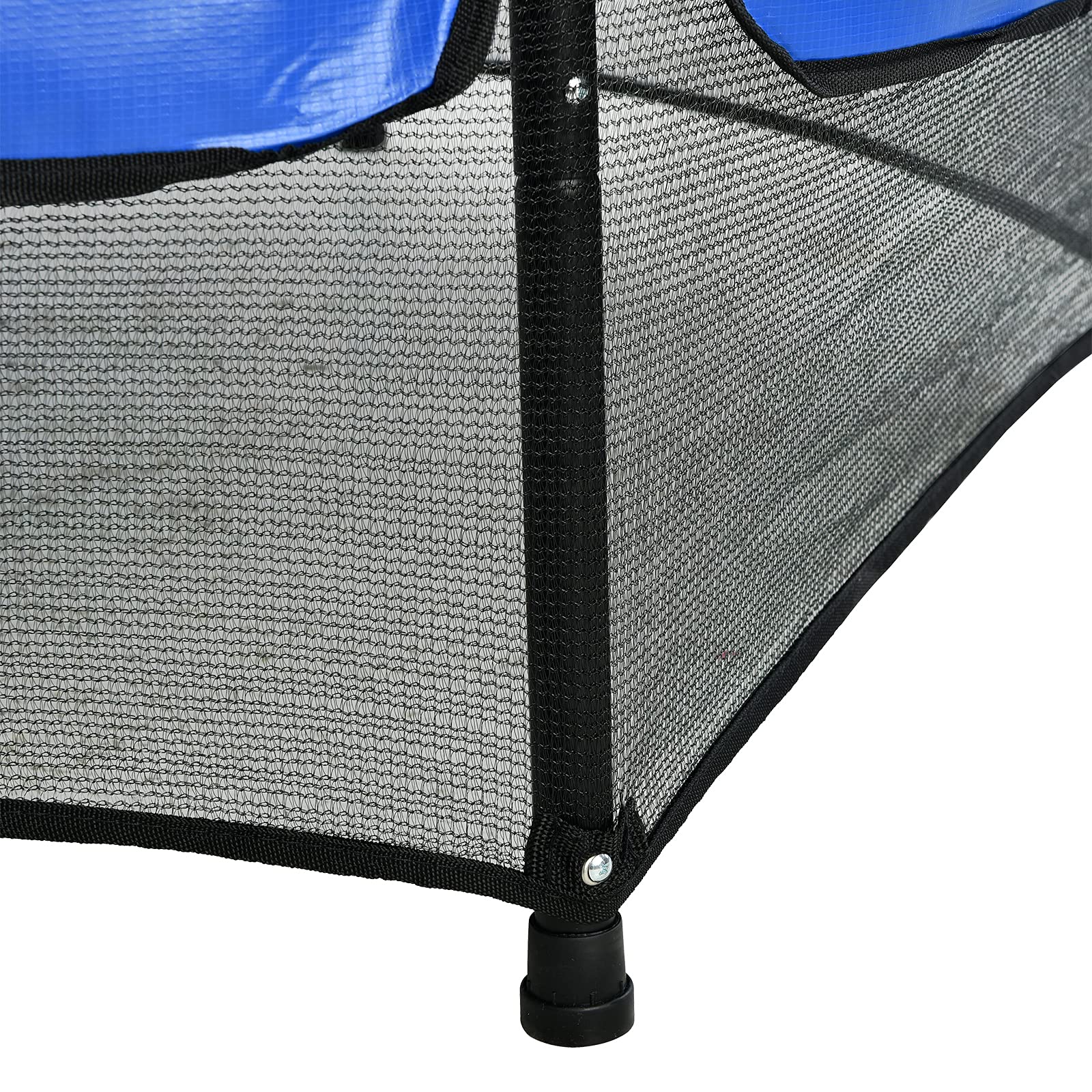 MengK FCH Kinder Trampolin Jumper 140 cm mit gepolsterten Stangen und Sicherheitsnetz, Blau