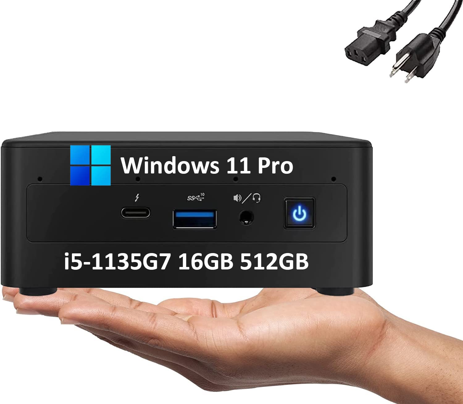 Intel NUC 11 Pro Performance Kit NUC11PAHi5 (4-Core i5-1135G7, 16GB RAM, 512GB SSD, Iris XE Graphics) Mini Business Gaming PC Desktop, Thunderbolt 3, Wi-Fi, IST Cable, 3-yr Warranty, Win 11 Pro