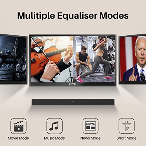 SYLVOX 55” Outdoor TV with 60W Waterproof Soundbar & Wall Mount, 4K Weatherproof TV, IP55 Waterproof TV & IP65 Bluetooth Speaker, 1000nits Brightness for Partial Sun Areas