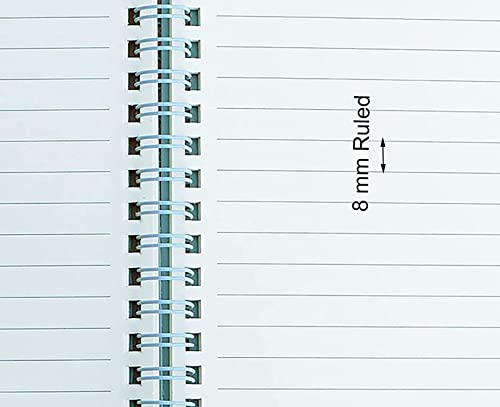 Yansanido Spiral Notebook, 4 Pcs A5 Thick Flower Design Hardcover 8mm Ruled 4 Color 80 Sheets -160 Pages Journals for Study and Notes (flower)