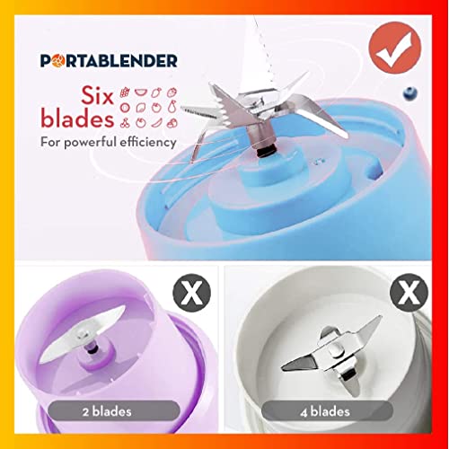 PortaBlender Hand Held Blender - Compact & Lightweight Portable Blender, On the Go Personal Blender, Portable Blender USB Rechargeable, Protein Shake blender, Mini Blender