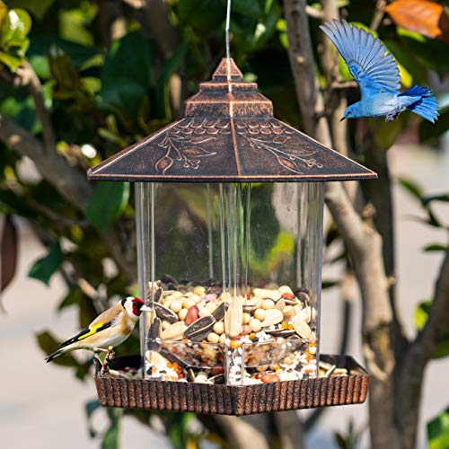 Nerosun Bird feeders for Outdoors Hanging, Wild Bird Feeder for Outside Clearance