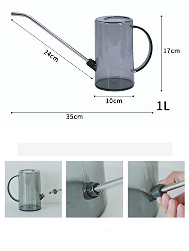 Nerseki 1 Litre/ 35 OZ Long Spout Watering Can for Succulents Bonsai Catus Plants Indoor Outdoor (Green)