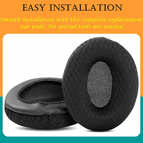 TaiZiChangQin NC100 Upgrade Ear Pads Ear Cushions Replacement Compatible with JVC HA-NC100 NC100 HA NC100 Headphone ( Fabric Earpads Black )