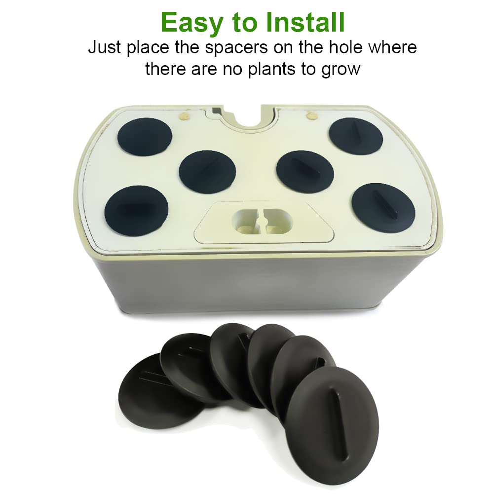 Plant Spacer Kit Compatible with Aerogarden,Plant Spacer Cover for Aerogarden Spacer Caps,for Indoor Hydroponic Growing System,25 Pack, Black
