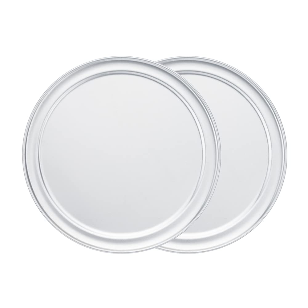 Norjac Wide-Rim Pizza Pan, 18 Inch, 6 Pack, Restaurant-Grade, 100% Solid Aluminum, Baking Pan, Oven-Safe, Rust-Free.