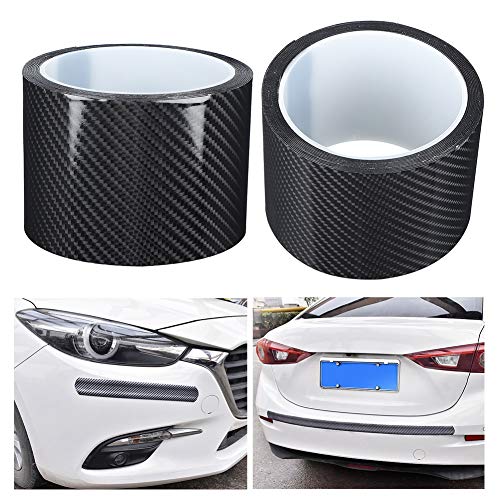 Protective Film for Cars, Carbon Fiber Protective Film Car Door Edge Guard Anti-Scratch Sticker Black(7CM*3M)