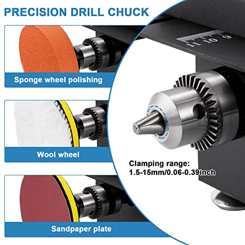 Mini Multifunctional Table Saw 300W 0.8" Cut Depth, 1.2β x 16β Belt Sander 6β Disc Sander for Crafts Wood Stone Cutting and Grinding, w/ 10 Sanding Belts and 5 Sandpapers