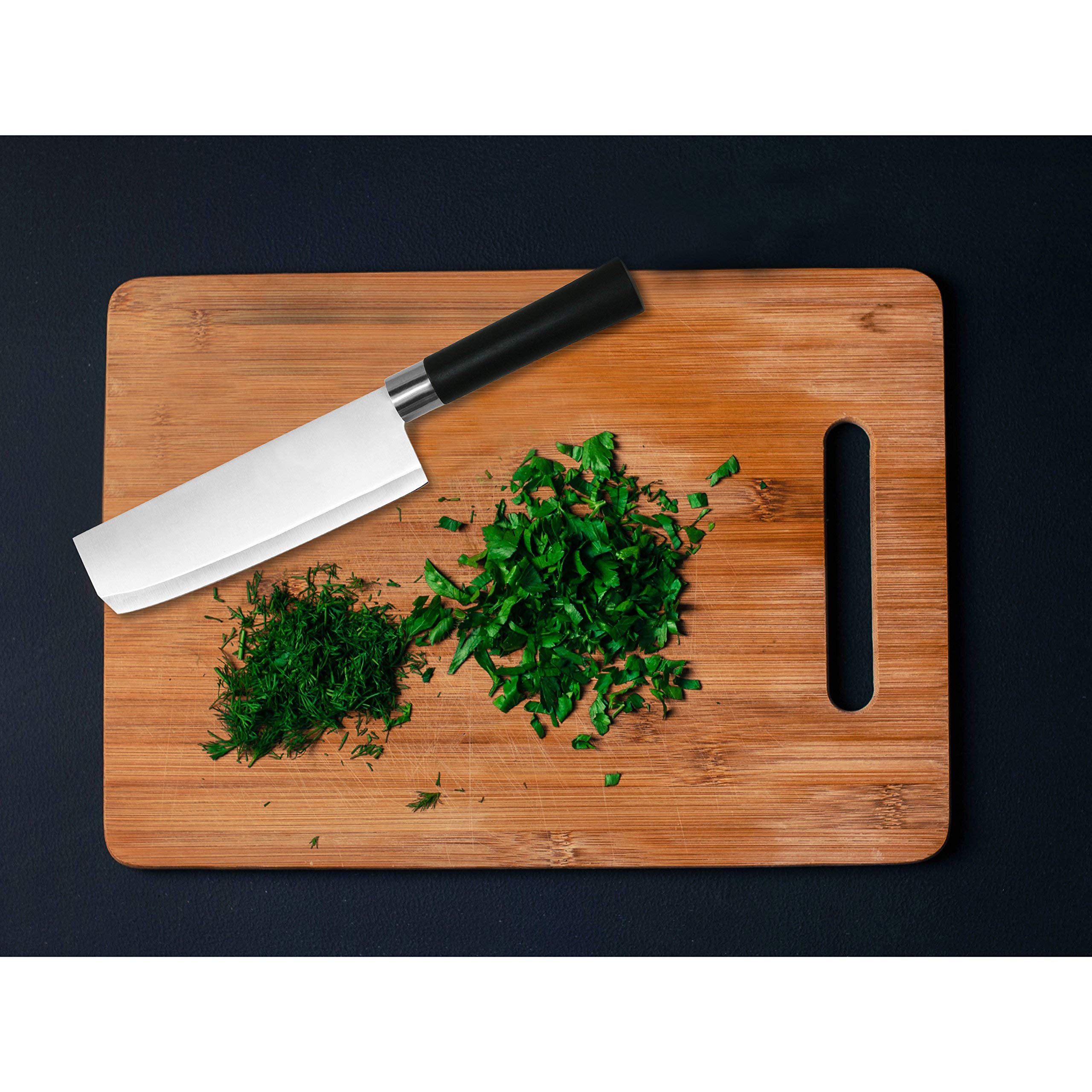 MiHerom 7" Razor Sharp Meat Cleaver and Vegetable Kitchen Knife,Nakiri Knife for Home and Kitchen