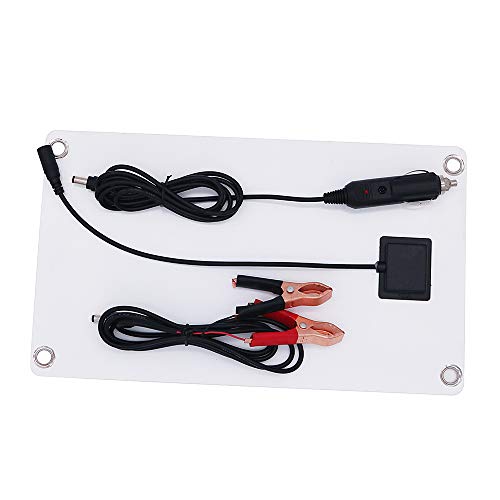 NUZAMAS 7.5W 18v Semi Flexible Solar Panel Monocrystalline Cell, Alligator Clips, DC for Car Yacht Led Light RV 12v Battery Boat Outdoor Charger