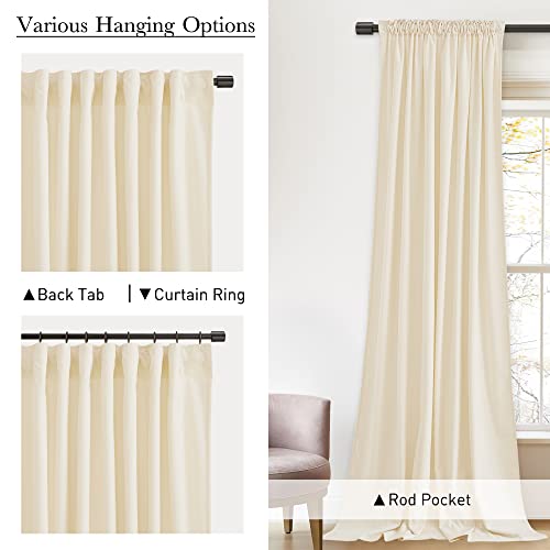 StangH White Velvet Curtains & Short Blackout Curtains