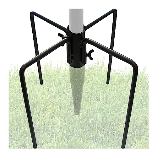Pole Stabilizer Stand Base with 4 Prongs for 1/2" or 3/4” Freestanding Poles – For Hanging Bird Feeder and Lantern, Outdoor In-Ground Support, Christmas Decorations Outdoor Yard, Gardening Gifts Women